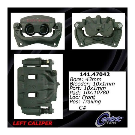 Centric Centric Semi-Loaded Brake Caliper, Centric Parts 141.47042 141. ...