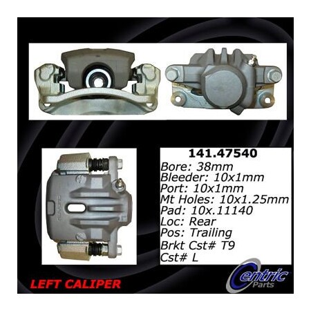Centric Centric Semi-Loaded Brake Caliper, Centric Parts 141.47540 141. ...