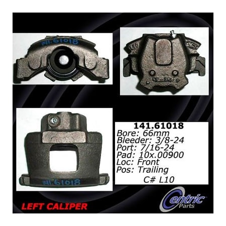 Centric Semi-Loaded Brake Caliper with New Phenolic Pistons, Parts 141. ...