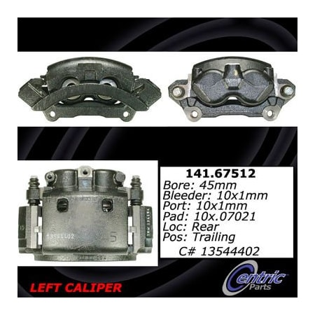 Centric Centric Semi-Loaded Brake Caliper with New Phenolic Pistons ...