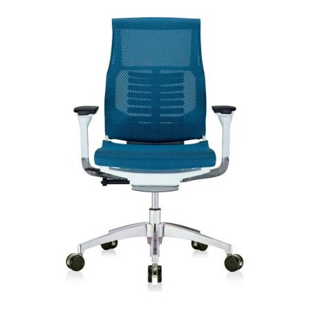 Raynor Marketing Eurotech Powerfit Executive Chair - Blue Mesh Seat ...