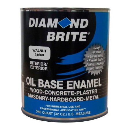 Diamond Brite Interior/Exterior Paint, Gloss, Walnut, 32 oz 31600-4 | Zoro