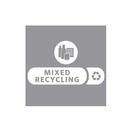 Rubbermaid Commercial Rubbermaid Waste Stream Label Mixed Recycling Kit ...