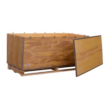 National Corrugate Llc 6 Panel Shipping Crate w/ Lid & Pallet 66-1/4L x ...