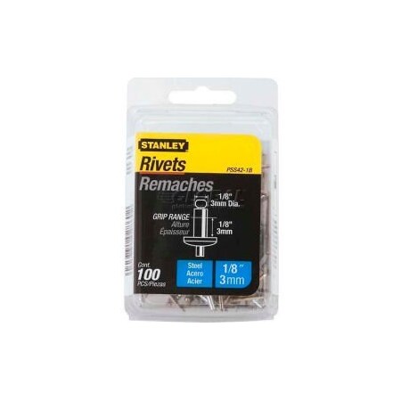 Stanley Stanley PSS42-1B Steel Rivets 1/8" x 1/8", 100 Pack PSS42-1B | Zoro