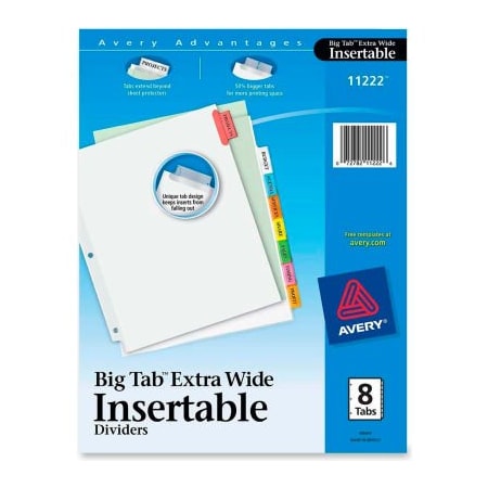 Avery Dennison Avery WorkSaver Extra Wide Big Tab Divider, Blank, 9"x11 ...