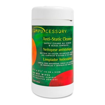 Compucessory Compucessory Anti-Static Cleaning Wipes, 100/Pack ...