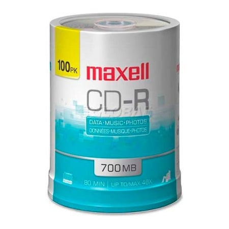 Maxell Maxell CD Recordable Media, MAX648200, CD-R Media, 48x Speed ...