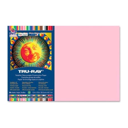 Pacon Corporation Pacon Tru-Ray Construction Paper, 18"x12", Pink, 50 ...