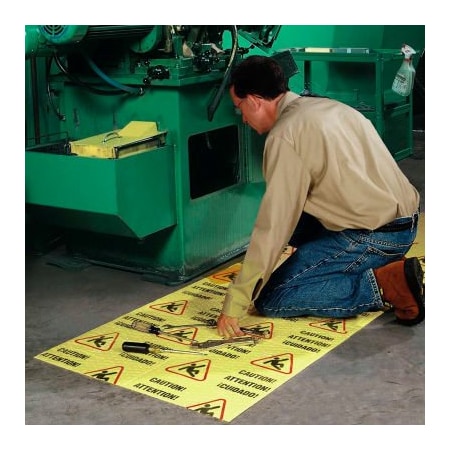 Spilltech SpillTech Universal Heavy Weight Caution Mat Roll, 100'L x 15 ...