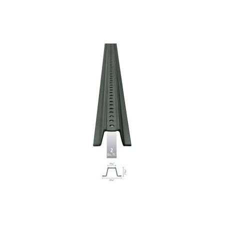 Tapco U-Channel Sign Post, 7'L, 2 lbs./ft., Green Post with Holes Top ...
