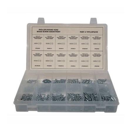 Titan Fasteners Wood Screw Assortment, Steel, Zinc Plated Finish ...