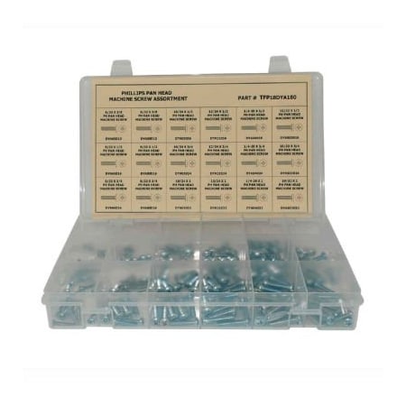 Titan Fasteners Machine Screw Assortment, Steel, Zinc Plated Finish ...