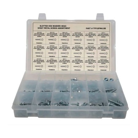 Titan Fasteners Sheet Metal Screw, Zinc Plated Steel Hex Head ...