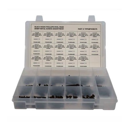 Titan Fasteners 275 Piece Sheet Metal (Tapping) Screw Assortment - No 6 ...