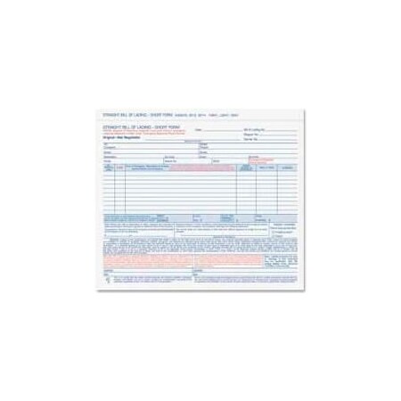 Tops Business Forms Tops Bill Of Lading Forms, 3-Part, Carbonless, 8-1/ ...