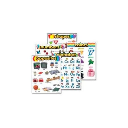 Trend Enterprises Trend Kindergarten Basic Skills Learning Charts, 17 ...