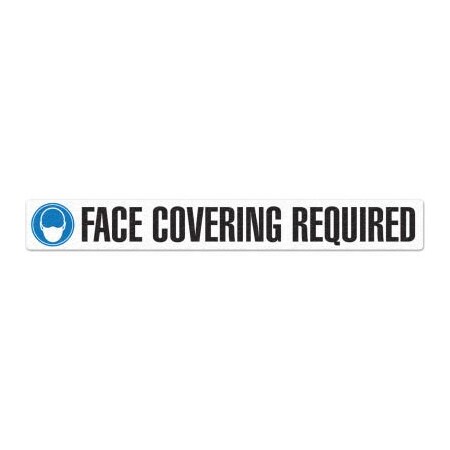 Top Tape And Label Incom Face Covering Required Floor Sign, 3" X 24", 5 ...