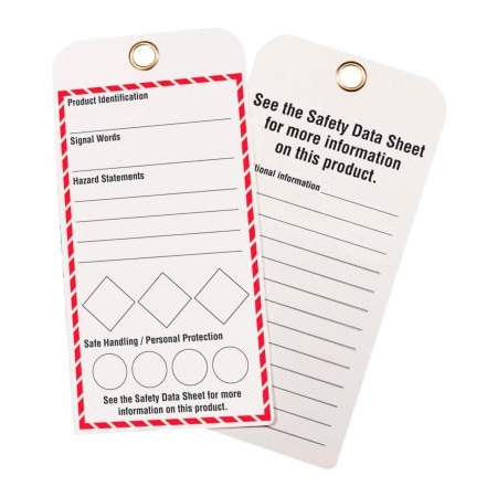 Top Tape And Label INCOM¬Æ GHS1042 GHS Style Workplace Tags, Blank, 25 ...