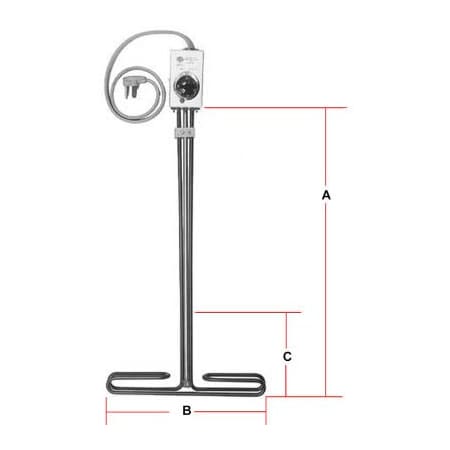 Tempco Tempco Immersion Tank Heater, 1500W 120V 316 Stainless TAT40007 ...