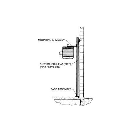 Tpi TPI Pipe Mount Kit for 15-25KW Hazardous Location Heaters HLPM1525 ...