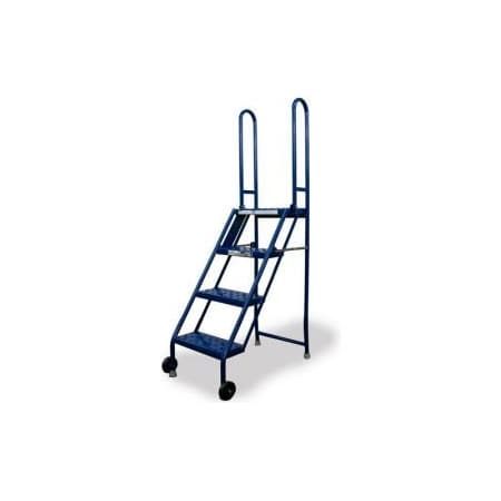 Tri Arc Manufacturing 4 Step Folding Rolling Ladder Stand - Perforated ...