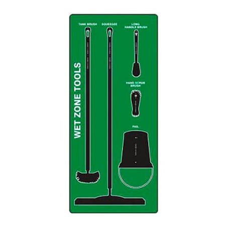 Accuform Accuform Signs Wet Zone Store-Board, Accu-Shield, Green on ...