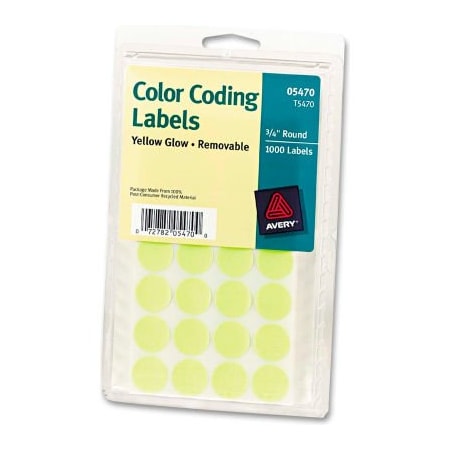 Avery Avery Print or Write Removable Color-Coding Labels, 3/4" Dia ...