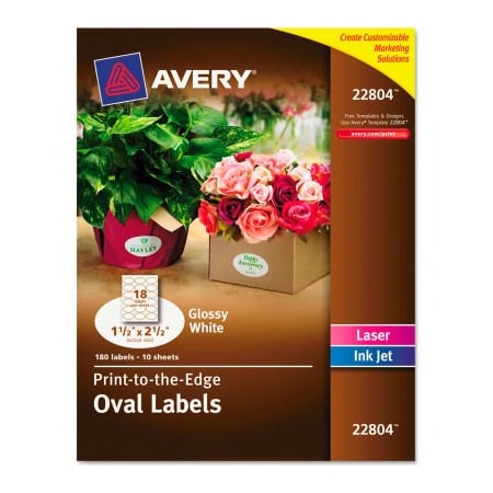 Avery Multipurpose Label, 2 1/2" Label W, 18 Labels per Sheet White ...