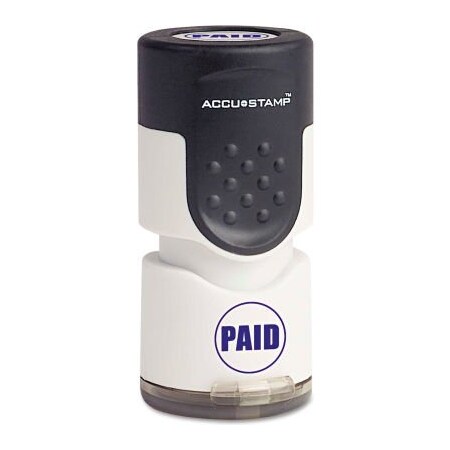 Cosco ACCUSTAMP Pre-Inked Round Stamp with Microban, PAID, 5/8 dia ...