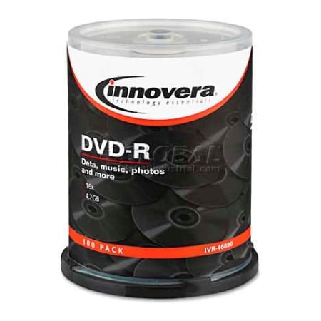 Innovera Innovera 46890 DVD-R Discs, 4.7GB, 16x, Spindle, Silver, 100 ...