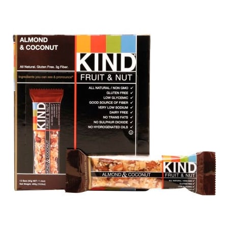 Kind KIND Fruit and Nut Bars, Almond and Coconut, 1.4 oz., 12/Box 17828 ...