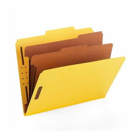 Smead Pressboard Classification Folders, Letter, Six-Section, Yellow ...