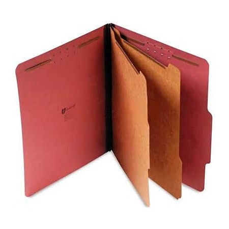 Universal Universal Pressboard Classification Folder, Letter, Six ...