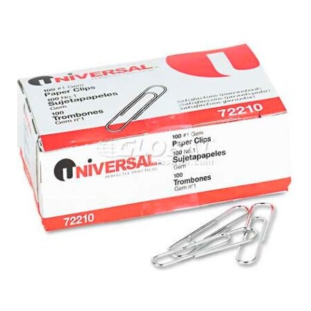 United Stationers Supply Universal® Paper Clips, Smooth Finish, No. 1 ...