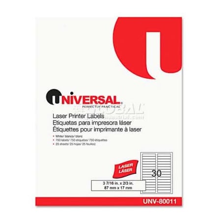 Universal Universal Laser Printer File Folder Labels, 3-7/16" x 2/3 ...