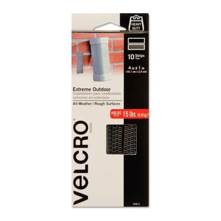 Velcro Brand Reclosable Fastener, Acrylic Adhesive, 4 in, 1 in Wd ...