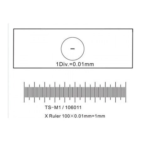 United Scope Llc. AmScope MR095 Stage Micrometer Calibration Slide For ...