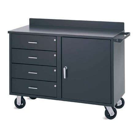 Valley Craft Valley Craft Vari Tuff Mobile Utility Cabinet, 4 Drawers/1 ...