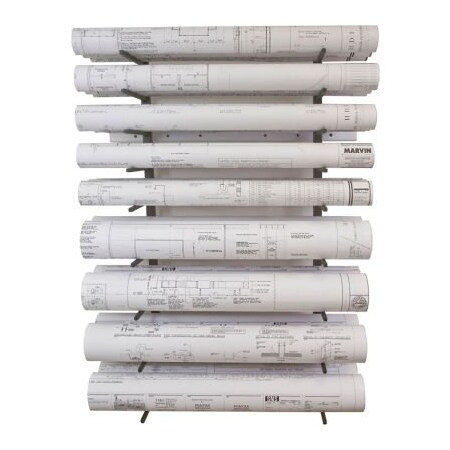 Brookside Design, Llc Vis-i-Rack-High Cap. Blueprint Storage Roll File ...