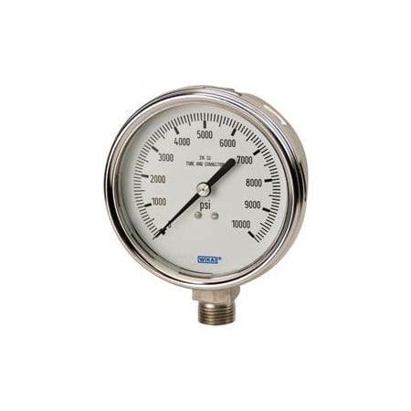 Wika Instrument 2.5" Type 233.54 2,000PSI Gauge - 1/4" NPT LM Stainless ...