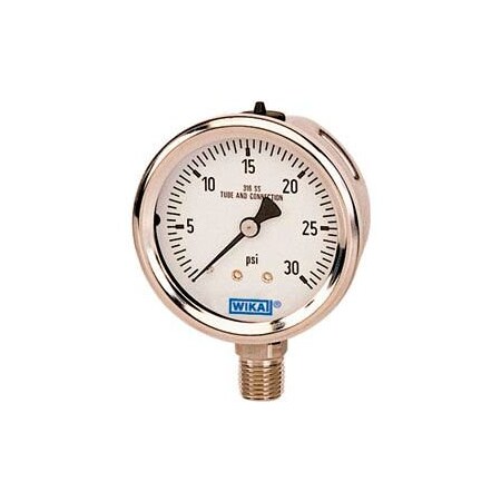 Wika Instrument 2.5" Type 233.53 1,000PSI Gauge - 1/4" NPT LM Stainless ...