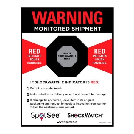 Shockwatch SpotSee ShockWatch Companion Labels, 5-3/4"W x 4-1/2"L ...