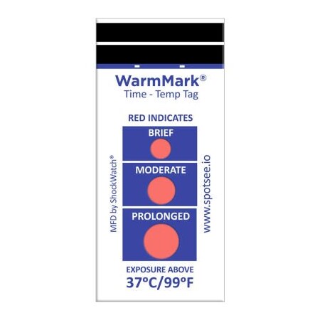 Shockwatch SpotSee WarmMark Time Temperature Indicators, 37 Degrees C ...