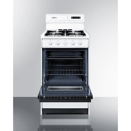 Summit Appliance Div. Summit-Deluxe Gas Range, 20"W, Electronic ...