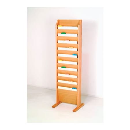Wooden Mallet Free Standing 10 Pocket Chart Holder - Light Oak CH10 ...