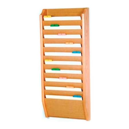 Wooden Mallet 10 Pocket Legal Size File Holder, Light Oak CH17-10LO | Zoro