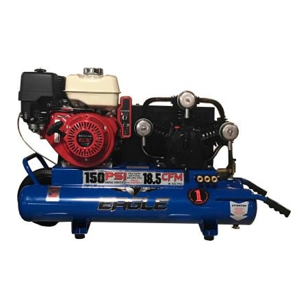 Wood Industries Eagle Portable Gas Air Compressor w/ Honda GX Engine, 9 ...