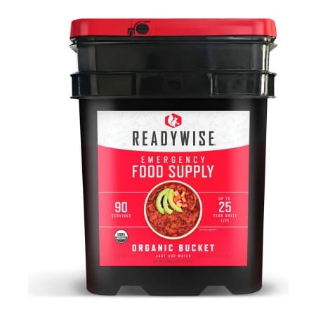 Wise Co Inc ReadyWise Organic Meals Bucket, 90 Servings 05-825 | Zoro
