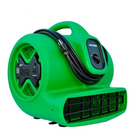 Xpower XPOWER Stackable Air Mover With GFCI Outlet For Daisy Chain, 3 ...